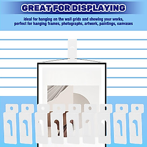 Waltool 30Pcs Slatwall Utility Notch Hooks, Slat Wall Picture Display Hooks Hanger Panel Shelf Pegboard Slatwall Accessories for Photo Frame Painting Arts Hanging Home Office (White)