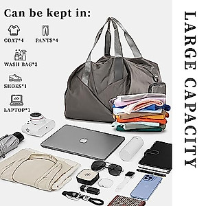 Sports Gym Bag with Wet Pocket & Shoes Compartment, Travel Duffel Bag for Men and Women Lightweight, Travel, Gym, Yoga, Swimming