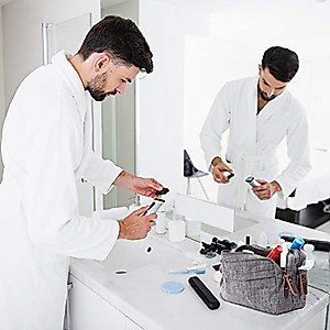 Men and women's Toiletry Bag Dopp Kit Travel Bathroom Bag Waterproof Shaving Shower Cosmetic Organizer (Grey)