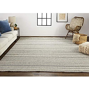 Feizy Rugs - Keaton Collection, Contemporary Abstract Area Rug - Brown/Gray 8' x 10'