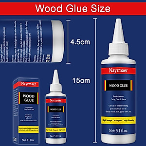 Clear Wood Glue, Professional Furniture Repair Glue, Waterproof Glue for Wood, Crafts and Furniture (WGN1-150g)