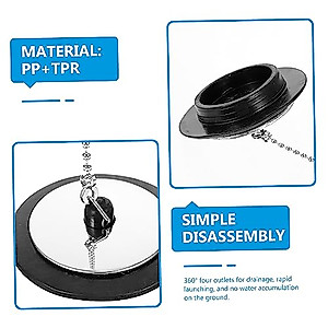 LIFKICH 2pcs Pool Stopper Bathroom Sink Strainer Hair Stopper for Tub Bath Plug Tub Plug Drainage Seal Cover Kitchen Sink Drain Strainer Sink Stopper Sink Sealing Plugs Black Rubber