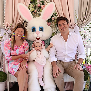 Easter Beaded Earrings for Women Boho Hypoallergenic Handmade Bunny Dangling Earrings Rainbow Egg Dangle Earrings Cute Pom Pom Pearl Beads Rabbit Easter Jewelry