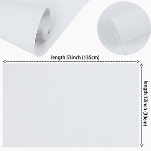 Solid Color Superfine Glitter Faux Leather Rolls 12"X53"(30cmX135cm), Shiny Faux Fabric Canvas Perfect for Craft Handmade DIY Leather Earrings, Bows,Sewing (White.)