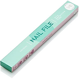 Best Crystal Glass Nail File for Women, Protective Travel Case, Professional Salon Fingernail Files for Pretty Manicure, Great for Natural, Gel and Acrylic Fake Nails, Better Emery Boards, Pink 2mm