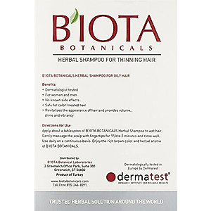 BIOTA BOTANICALS ADVANCED HERBAL CARE SHAMPOO (OILY CARE FORMULA)