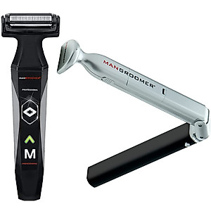 The Super Stud 2 Product Back & Body Bundle by MANGROOMER – Bundle Includes The Essential Back Hair Shaver and The Professional Body Groomer and Ball Groomer