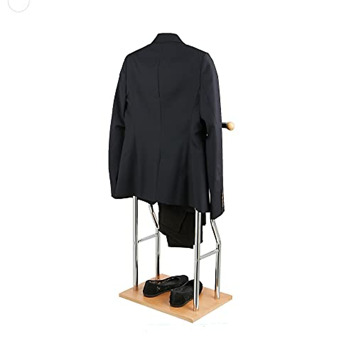 Mind Reader Clothing Valet Rack Suit Stand, Silver