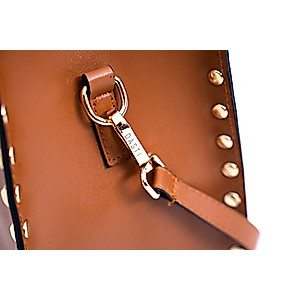 DASTI Carryall bandolera Cartera Mujer Moda Grandes Bolso Mustard Oversized Tot Hobo Tan Totes Minimalist Studded Rivets Handbag with Golden Stud