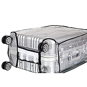 JenKin Luggage Protector Suitcase Cover PVC Waterproof Travel Suitcase Fits Most 20" to 30"(24")