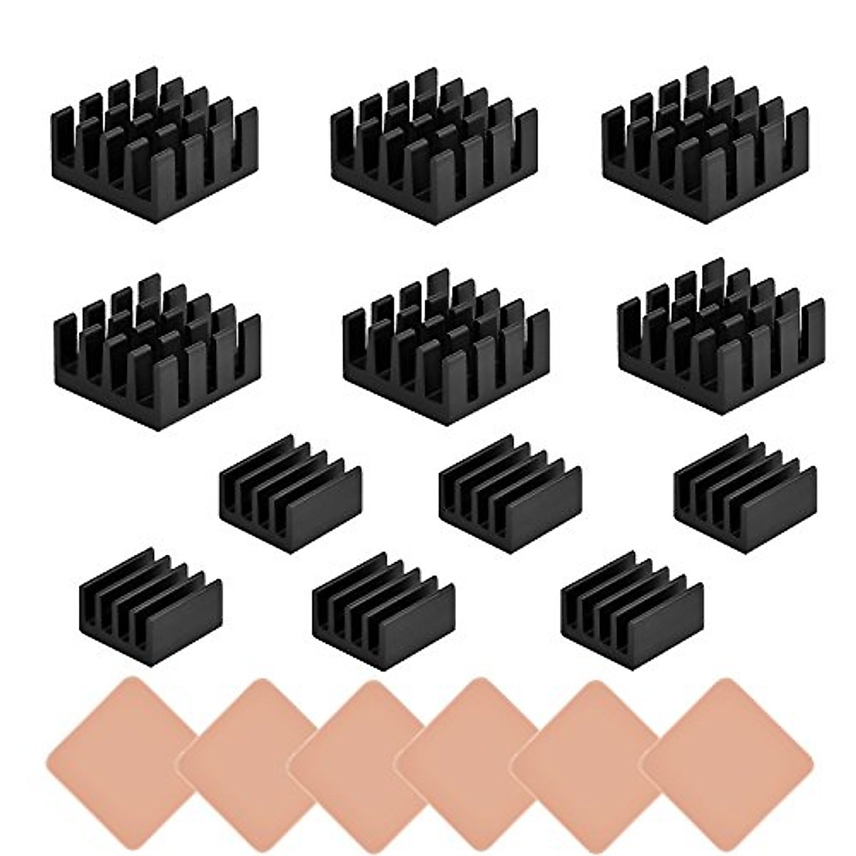 Heatsink Kit for Cooling Cooler Raspberry Pi 3 B+, Pi 3 B, Pi 2, Pi Model B (18 pcs)