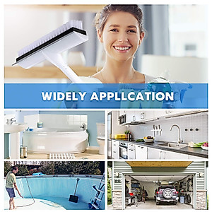 Shower Cleaning Scrubber Brush, 44 Inch Floor Scrub Brush with Long Handle - Large Deck Brushes for Scrubbing, Stiff Bristle Push Broom for Grout/Patio/Garage/Bathroom/Boat/Tile Floor and Concrete