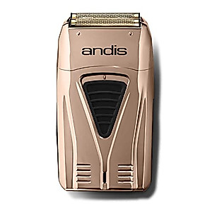 Andis 17220 Pro Foil Lithium Plus Titanium Foil Shaver, Cord/Cordless - Professional Turbocharged Foil Cordless Men’s Shaver with USB Charger - Copper