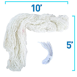 Franklin Sports Soccer Replacement Goal Nets and Soccer Goal Straps - Replacement Soccer Net For 10'x5' Soccer Goals,White