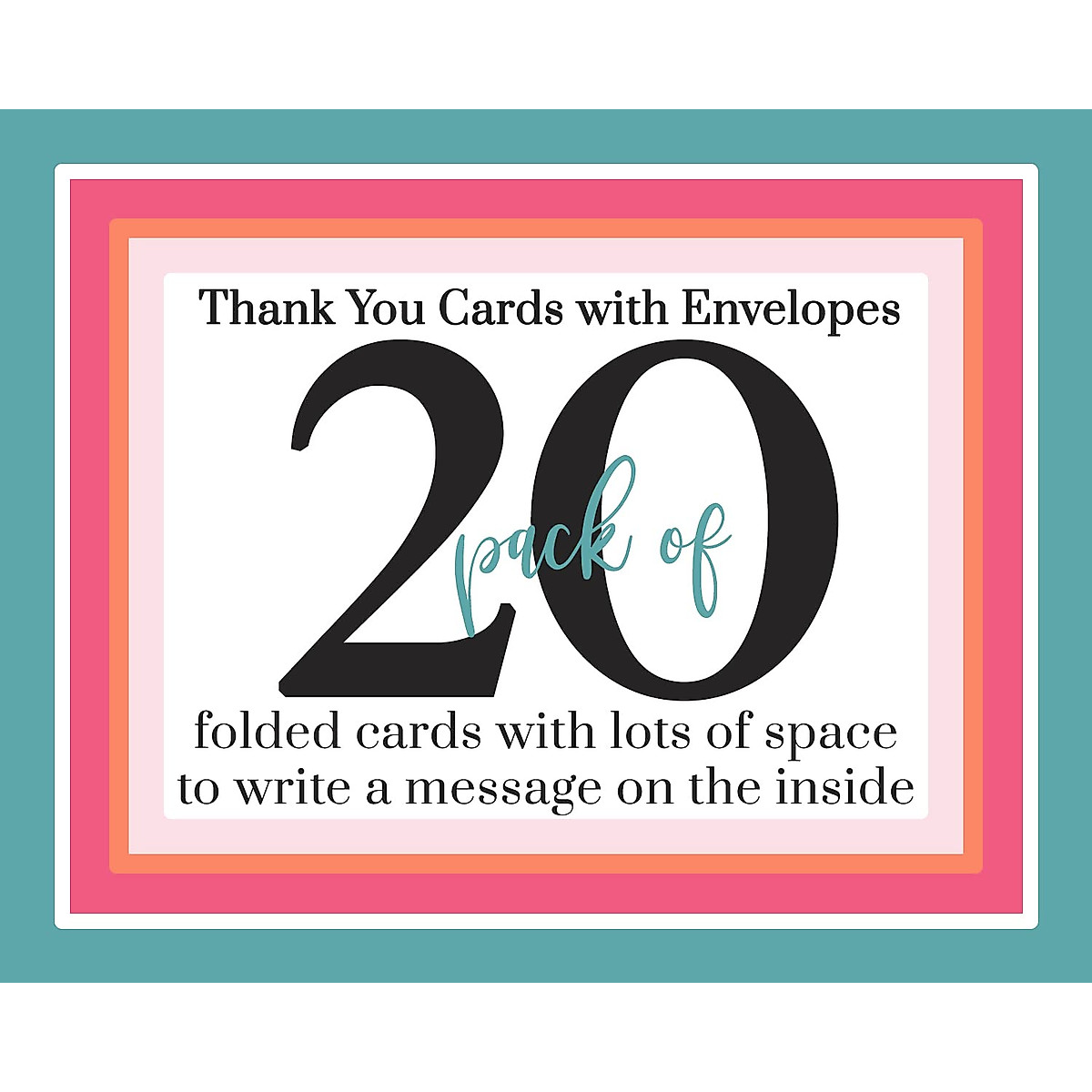 Paper Clever Party Pink Elephant Thank You Cards with Envelopes for Boys Baby Shower, Gender Reveal, Birthday, Everyday Occasions, Small Folded Note Set, 20 Pack