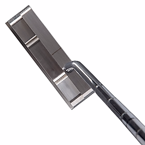 Bell II H-410 Half-Offset CNC Milled Oversize Blade Golf Putter + Winn Dri-Tac Dark Gray Jumbo Grip (Right, 35)