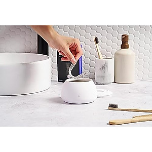 Zima Dental Arctic White Dental Pod | Cleaner for Dentures, Aligner, Retainer, Mouth Guard | Ultrasonic Cleaning Machine for All Dental Appliances