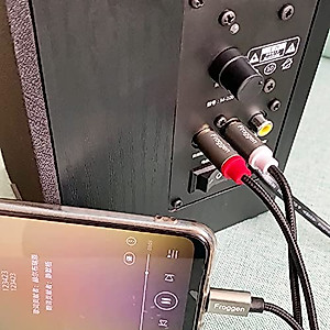 Froggen USB C to 2 RCA Audio Cable, RCA Cables Type-C to 2 Male RCA to USB C for i-Pad, Phone, Laptop, Tablet, Galaxy, Pixel, Home Theater, DVD, Amplifier, Speaker, Car Stereo