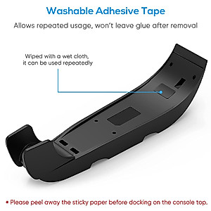 Controller Charging Station for PS5, YUANHOT Dual Purpose Fast Controller Charger Dock Accessories Compatible with PlayStation 5, Replacement for DualSense Charging Station - Black