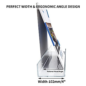 SUMAIDA Floating Shelf, Clear Acrylic Shelf 15" Invisible Floating Shelves Wall Mounted, 4" Wide Wall Ledge Kid Bookshelf, Clear Vinyl Record Shelf, Acrylic Album Record Holder Display Rack (2)