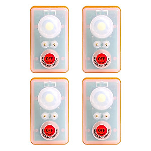WICKED Life Jacket LED Strobe Light for Emergency Overboard Survival; Water Activated High Intensity Beam Long Range Rescue (4 Pack)