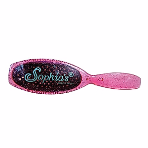 Sophia's Doll Hair Brush, Ideal for Dolls with Synthetic or Wig-Like Hair, Sized for Smaller Hands, in Glittery Hot Pink