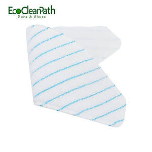 ecocleanpath 12pcs Disposable Mopping Pads for Compatible with T8/T8+/T8 AIVI, N8/N8 Pro/N8 Pro+, T9/T9+, Oscillating Mop, Microfiber, Washable, Blue Stripes