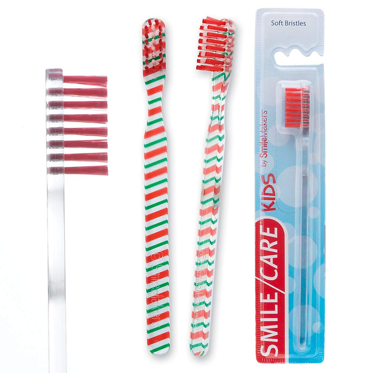 Youth Candy Cane Scatter Print Toothbrushes - 48 per pack