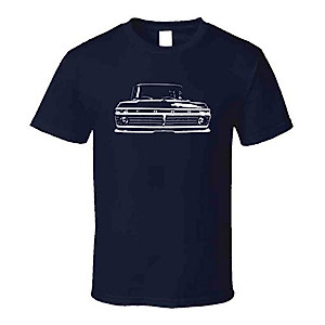 1976 F100 Pickup Truck Grill View Red T Shirt M Navy