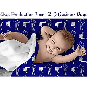 Happy Vibes Mall Personalized Baby Blankets for Girls and Boys with Name and Custom Icon - Personalized Baby Gifts for Infants, Toddlers, Minky Baby Blankets for Kids