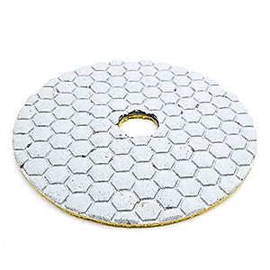 4 Inch Dry 3 Step Diamond Polishing Pads Kit 3-Pcs Step1 for Granite Quartz Marble Concrete Terrazzo