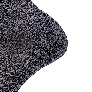 EnerWear 4 Pack Women's Merino Wool Outdoor Hiking Trail Crew Sock (US Shoe Size 4-10, Dark Purple/Black Stripe/Multi)