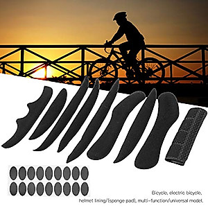 Alomejor 2 Set Helmet Sponge Pads Stick Foam Anti Collision Lining Sponge with Viscose Bike Helmet Accessories