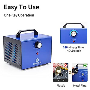 Ozone Generator 22000 mg/h - Ozone Machine Ionizer & O3 Deodorizer for Home, Basement, Smoke, and Pet Room. (Blue)