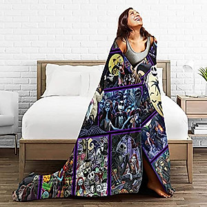 Christmas Blanket Flannel Halloween Throw Blanket Ultra Soft Warm Plush Bedding for Couch Bed Living Room Sofa Kids Children Adults Gifts 60"X50"