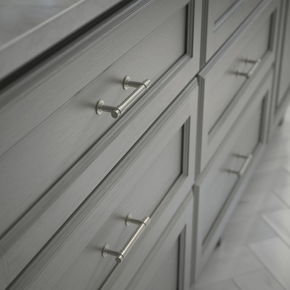 Franklin Brass Francisco (10-Pack) Cabinet Handles 3" Satin Nickel Cabinet Pulls Handles for Cabinets and Drawers Cabinet Hardware Dresser Handles Drawer Pulls P29520K-SN-B