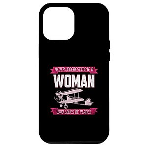iPhone 15 Pro Max Woman Who Loves Airplanes Pilot Aviation Flying Graphic Case