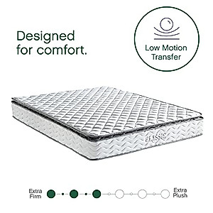 Classic Brands Serena Pillow Top Innerspring 10-Inch Mattress | Bed-in-a-Box California King