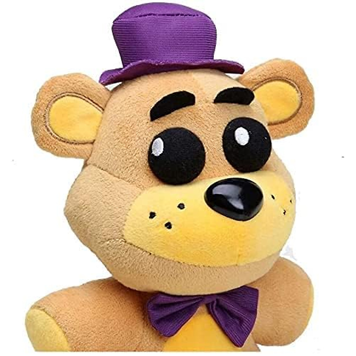 10in Purple Hat Golden Freddy Plushie - Soft Stuffed Bear Fazbear Freddie Toy