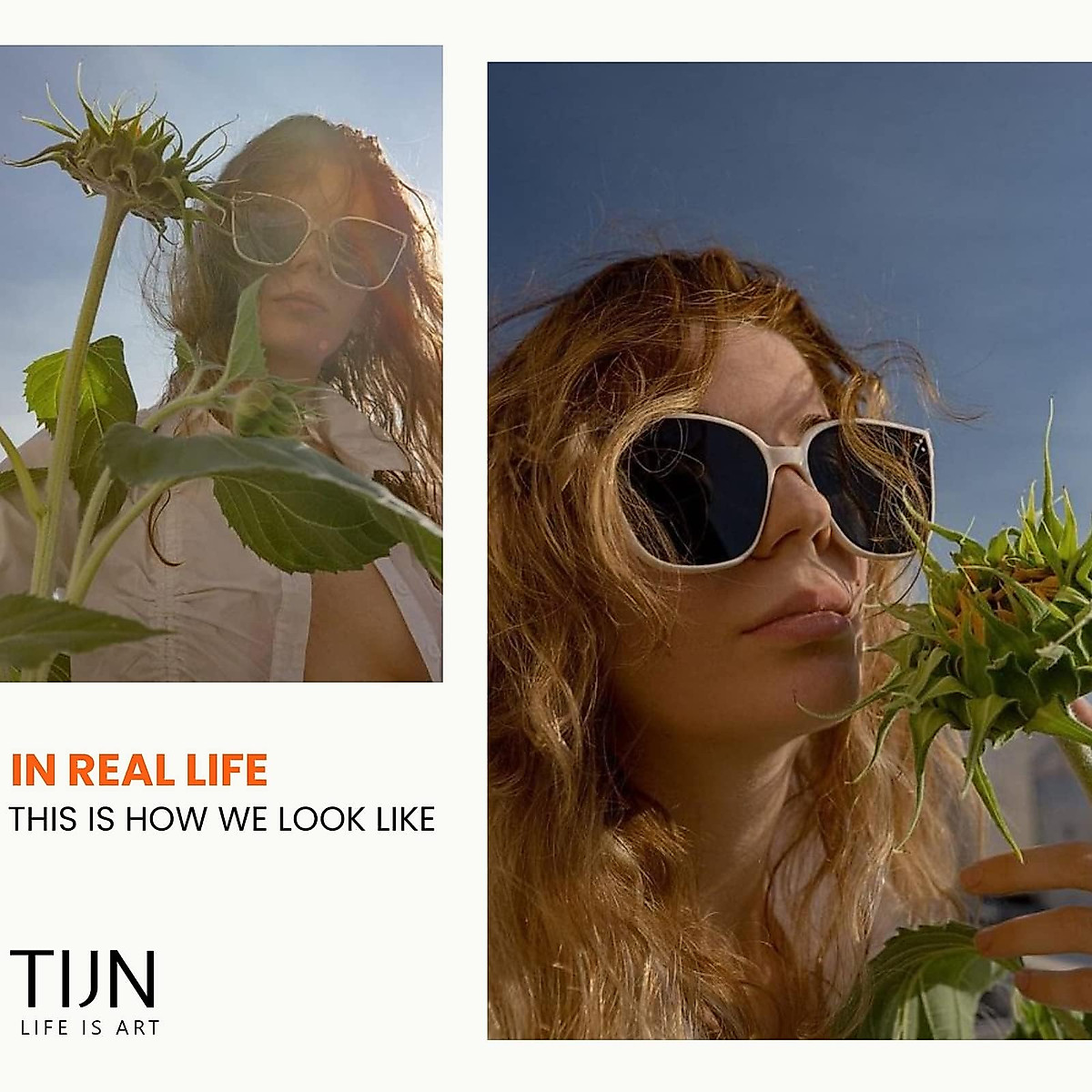 TIJN Sunglasses, Classic Polarized Sunglasses, Oversized Square Sunnies, Dark Shades for Women & Men, 3 Pack