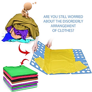 Clothing Folding Board Folding Boards Quality Baby Magic Clothes Folder T Shirts Jumpers Organizer Fold Save Time Quick Clothes Folding Board Clothes Holder (Blue)