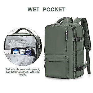 Alkyne Bidmanba Backpack, Large Travel Backpack Waterproof Hiking Rucksack, 15.6 Inch Laptop Backpack Grey College Backpack (Black)