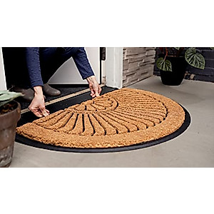 Notrax, Crescent, Rubber-Backed Natural Coir Doormat, Entry Mat for Indoor or Outdoor Use, 24"x39", C04 (C04S2439CR)