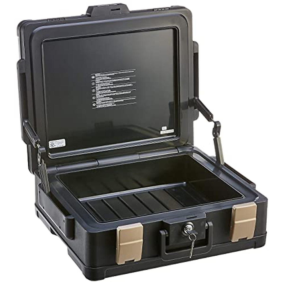 Honeywell Safes & Door Locks - Portable Safe Box Chest for Home - Fireproof Safe & Waterproof Protection Document Box with Key Lock for Personal Items, Money Safe, Jewelry - 0.39 CU, Black - 1104