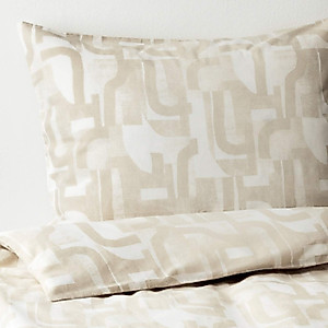Ikea Vinterjasmin Duvet Cover and 2 Pillowcases White Beige Full/Queen (Double/Queen) 004.428.33