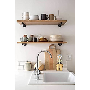 Vigar Florganic 3-piece Sink Caddy Set, Eco-friendly Daisy-shaped Dish Brush, Sponge and Fence-shaped Holder with Suction Cup, Orange