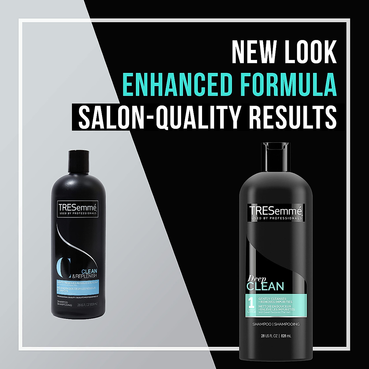 TRESemmé Cleansing Shampoo for Daily Use, Clean & Replenish Vitamin C and Green Tea Clarifying Shampoo Formula, 28 oz
