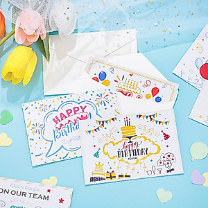 Junkin 24 Set Employee Birthday Cards with Envelopes, Encouragement Work Team Birthday Card Notecard Appreciation Cards for Business Office Colleagues