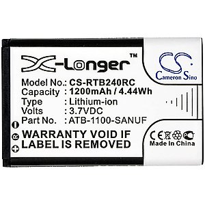 1200mAh 3.7V Li-ion Battery