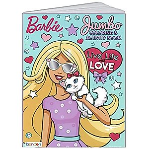 Lazy Days Barbie Live Life with Love Coloring and Activity Book - 96 Pages